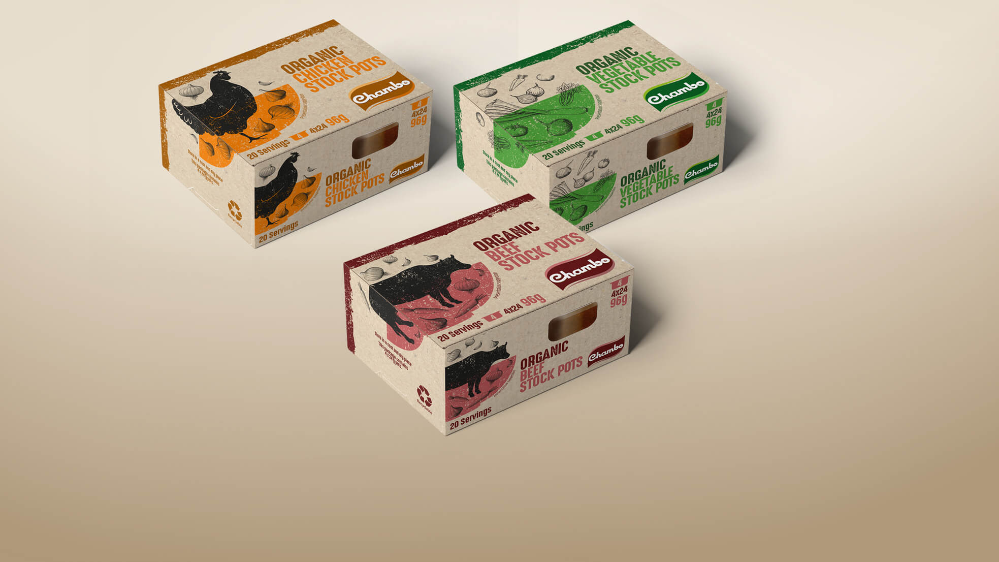 Chambo. Organic Stock Pots | FOOD PACKAGING DESIGN. PRIVATE LABEL.